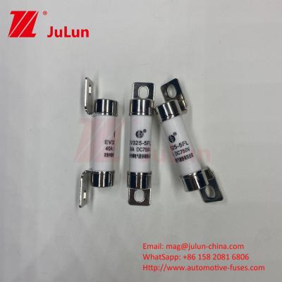 China 10A-50A Ceramic Bolt Mounting Automotive Fuses With 20KA Breaking Capacity GB/T31465 30A 40A 50A 750VDC 14*51mm EV325 for sale