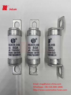 China Electric Vehicle Fuse RS308 DC750V 10A 15A 20A With Excellent Resistant To Vibration 63A for sale