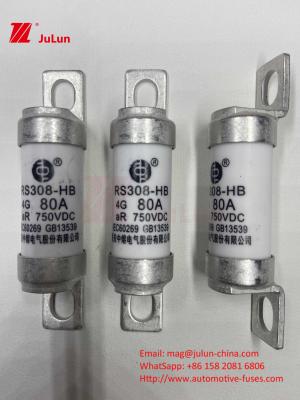 China EV RS308 Fuse Mechanical Shock 25A 30A 40A 50A  Ceramic Copper Rated Voltage DC750V  Home Ev Charger For Electric Car for sale