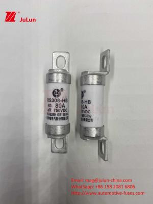 China M6 EV Fuse With Bolted Ceramic EV Charger 750VDC Fuse Chemical Load And High Temperature 40A 50A RS308 for sale