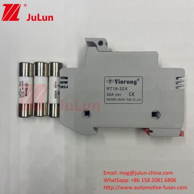 China Professional Factory BYPV-18 1pole 16a 1000v Dc Din Rail Fuse Holder With 1500v Dc Fuse For Solar for sale