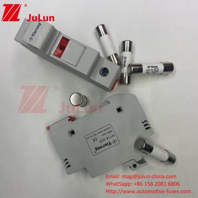 China Holder With Ceramic Fuse For PV Module Protection 15A Solar PV Fuse 1000V 10*38mm Din Rail Solar Fuse An for sale