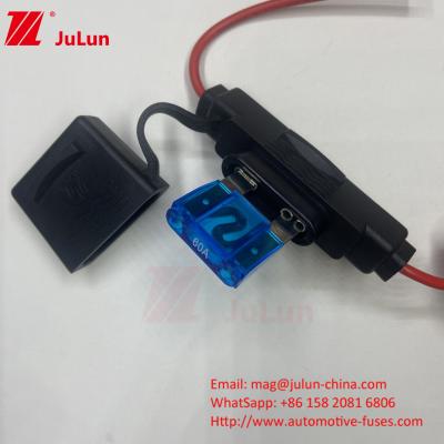 China 24VDC Temperature Resistant Low Voltage Fuse Holder With Custom Plug In Fuse for sale