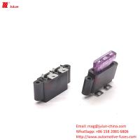 China 32V Rated Voltage Copper Contact Automatic Reset Circuit Breaker 30A-500A Car Fuse Holder Nylon Plastic for sale