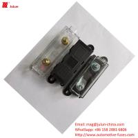 China 32V DIN Track Fuse Holder 30A-500A EU UL Standard Copper Contact Plastic Housing Bolt Fuse Holder for sale