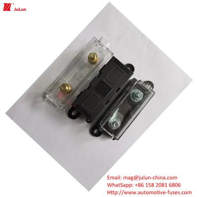 China 32V DIN Track Fuse Holder 30A-500A EU UL Standard Copper Contact Plastic Housing Bolt Fuse Holder for sale