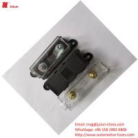 China 32V DIN Track Fuse Holder 30A-500A EU UL Standard Copper Contact Plastic Housing Bolt Fuse Holder for sale