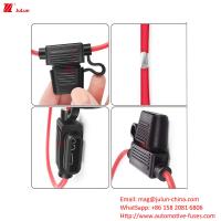 China Midget Water Resistant 60 Amp Automotive Fuse Holder With Transparent Cover for sale