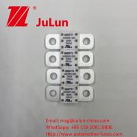 China 150VDC Rated Voltage Ceramic A202001-500A Automotive Fuses with Hole Distance of 39mm Made of Copper Silver Quartz Sand and Gold for sale