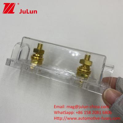 China Transparent ANL Fuse Holder Dust Proof Design 20A 30A 80A 100A 200A 300A 400A 500A Rated Current for sale