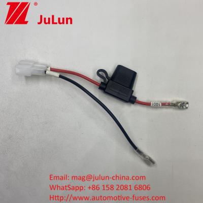 China Battery Fuse Holder Connector Extension Cable Wire Harness Connector With Red 2-Pin Connector For Kids 12V Ride-On Truck Electric ATV Ebike for sale