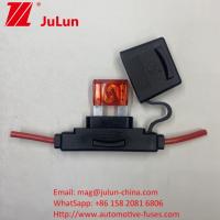 China ATC/ATO Custom Inline Fuse Holder 14AWG 16AWG 18AWG 20AWG Wiring Harness 80AMP Blade Fuse Automotive Fuse Holder for sale