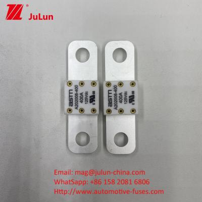 China Ceramic Automotive 125VDC A202008 500A Fuses Screw Bolt Mounting Method And 50.8mm Hole Distance for sale