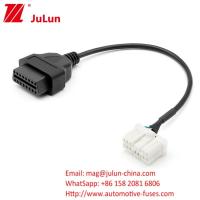 China 12 Pin Car Wiring Harness Diagnostic Conversion Cable For Tesla Model S/X OBD2 for sale
