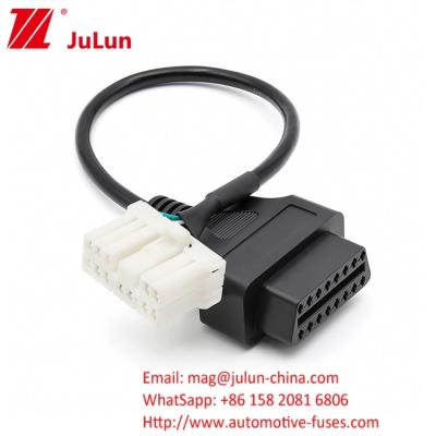 China 12 Pin Car Wiring Harness Diagnostic Conversion Cable For Tesla Model S/X OBD2 for sale
