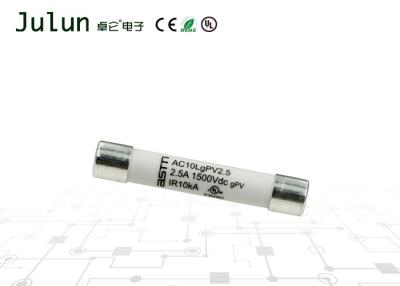China Porcelain 1500 VDC High Voltage Fuse  Ceramic Thermal Fuse Photovoltaic Protection 10* 57mm for sale