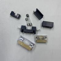 China 5x20mm Or 6x30mm PCB Board Mounting Glass Fuse Holder For Power Systems In Cars Black Blue Transparent Gold for sale