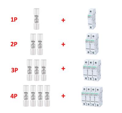 China IEC Certified 10*38mm PV Fuse 20A 1000VDC Fuse Holder for sale
