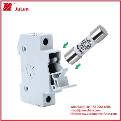 China RS15 GG32A 500VDC 100KA Ceramic Automotive Fuses 10*38mm Holder IEV60269 for sale