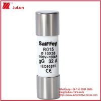 China RS15 GG32A 500VDC 100KA Ceramic Automotive Fuses 10*38mm Holder IEV60269 for sale