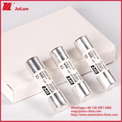 China 20A 1000DC 10*38 Ceramic GPV Fuses Rated Voltage Photovoltaic High Voltage Tubular Fuse Holder for sale