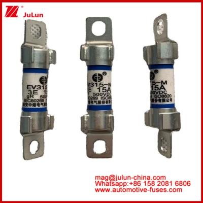 China EV315-M 15A 500VDC GR Ceramic Tube Automotive Tubular Fuse Circuit Protection Environmental Reliability Conforms To ISO8820 for sale