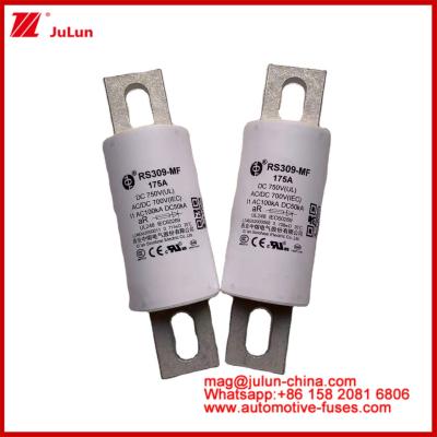 China RS309-MF 175A 750VDC UL Tubular Ceramic Fuse AR 750VDC/700AC IEC 20KA GB 5-800A for Electric Vehicles and Power Systems for sale