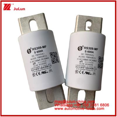 China RS309-MF S 600A 750VDC Road Tubular Ceramic  Automotive Devices And Equipment 50KA Energy Storage And Power Systems Frequency Conversion Controllers FUSE  Chargers Electric Vehicle for sale