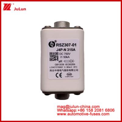 China RSZ307-01 Square Ceramic  J4P-N 315A 750VDC 50KA  Chargers Wires  Automotive Devices Equipment Bolt Connection Type for sale