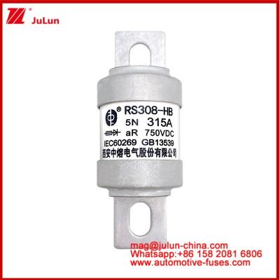 China Bolted M6 5N 315A AR 750VDC-1 Electric Vehicle  Fuse Traction Caremic Tubular Power Conversion Energy Storage On-Board Charger for sale