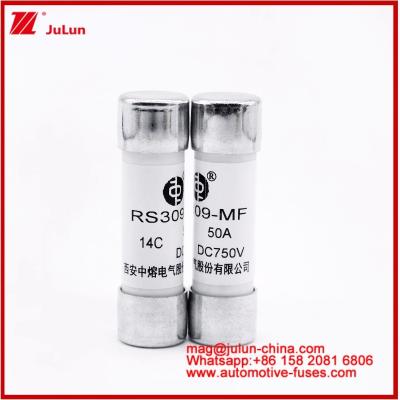 China Automobile Bolt Stud‐mount Caremic Round Tube FUSE  RS309-MF 50A DC750V  DC For EV / HEV for sale