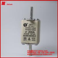 China NH1 RT16-1 200A AC500V 120KA DC 440V 100KA Automobile Ceramic Auto Fuses Blade Mount For EV / HEV Vehicle Small Size High Rated Current Short Circuit Protection for sale