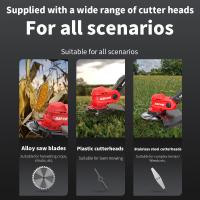 China Trimmer Cordless Lawnmower For Grass Lawn In Garden Electric Grass Cutting Green Belt Machine Family Battery for sale