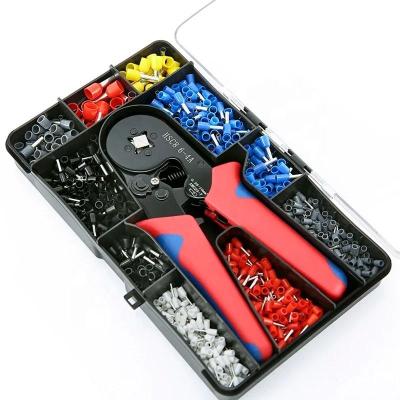 China Convenient Versatile Mini Wire Ferrule Tubular Terminal Crimping Plier Kit 1200pcs Household Electrical Insulated for sale