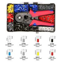China Convenient Versatile Mini Wire Ferrule Tubular Terminal Crimping Plier Kit 1200pcs Household Electrical Insulated for sale