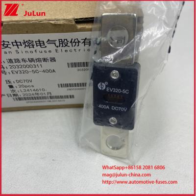 China EV320-5C 5X -400A 175A DC70V Electric Vehicle Fuse M8 Mounting Method Compliant With ISO8820-5 And GB/T31465.5-2015 Standards for sale