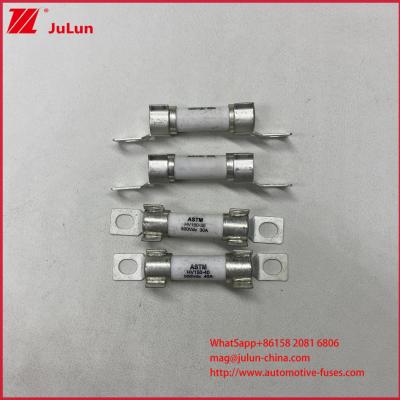 China Electric Vehicles HEV Rated Voltage / Interrupting rating DC500V/20KA ASTM HV150 30A 20A DC500V 20KA Bolt Fuse with Protection for sale