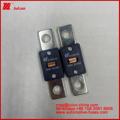 China Bolt Down EV320 5X 5C Transparent window Auto China FUSE Automotive 70VDC Blade Fuses 80A 100A 250A 300A for sale