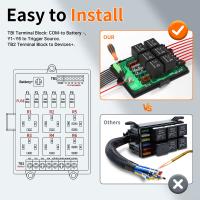 China With  Blade Fuses 6 Way Relays And  ATC/ATO Universal 12V Waterproof Fuse  Relay Box PCB Panel Fuse Relay Block  Lighted for sale
