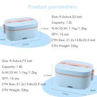 China CE Electric Lunch Boxes 1.5L Portable Leak Proof Stainless Steel Food Container for sale