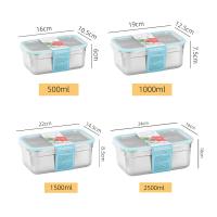 China Leak Proof Metal Food Storage Containers Rectangular 500ml Capacity for sale
