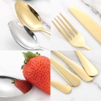 China Customized Metal Cutlery Set Luxury Elegant 24 Piece Flatware Set for sale