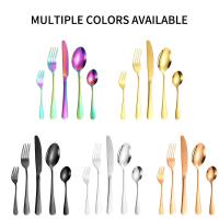 China Customized Metal Cutlery Set Luxury Elegant 24 Piece Flatware Set for sale