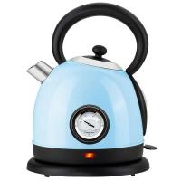 China ROHS Stainless Steel Electric Kettle 1.8L Retro Thermometer Kettle for sale