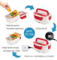 China 2 In 1 Electric Heated Lunch Box Car Home Portable Food Container for sale