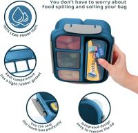 China 1300ml Plastic Bento Lunch Box Blue Food Grade Kids Bento Box for sale