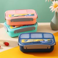 China 1300ml Plastic Bento Lunch Box Blue Food Grade Kids Bento Box for sale