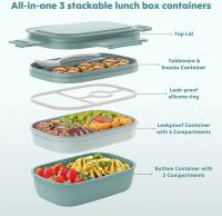 China Stackable Microwavable Bento Box for sale