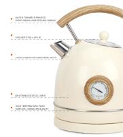 China Fast Boiling Stainless Steel Electric Kettle 1800W Steel Water Kettle for sale
