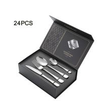 China OEM Stainless Steel Cutlery Set 24 Piece Colorful Flatware Set for sale